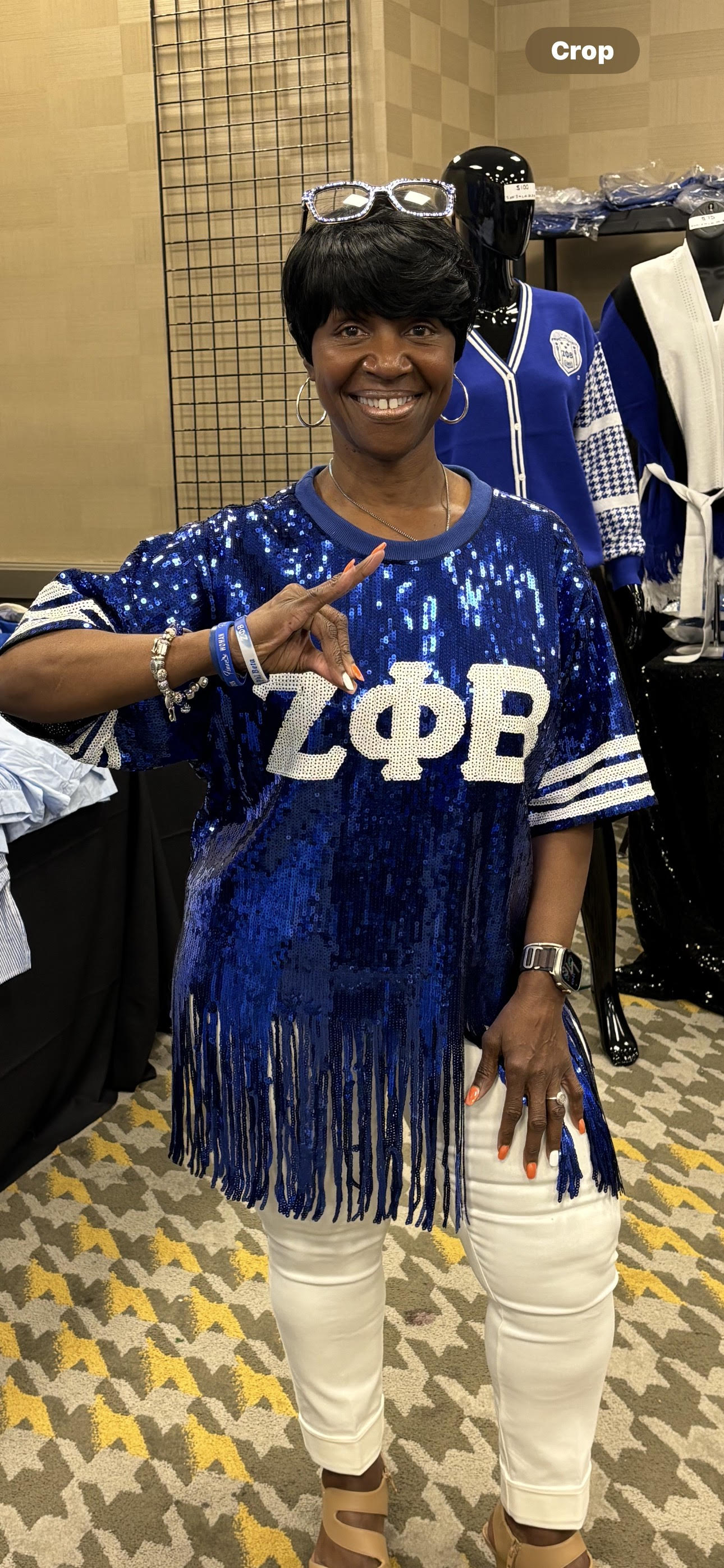 Zeta Sassy Sequin Fringe Top Plus Size - One Size Fits Most Up to 3X ...